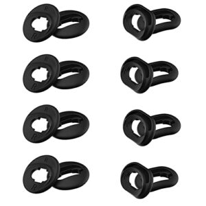 8 Pairs Galaxy Buds Live Silicone Ear Tips Ear Adapter Wing Tips Replacement Earbuds Tips Compatible with Samsung Galaxy Buds Live Accessories Rubber Earbuds Tips Black