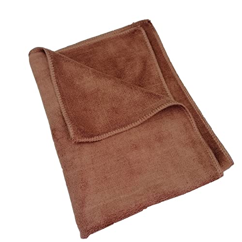 QIBAOACR Car Drying Towels Microfiber Towels 16" x 24" Car Wash Towel Pack of 2, Thicken Cleaning Cloths, Scratch-Free, Lint-Free, Drying Towels for Cars, Windows, Dishes, Auto, Kitchen Blue+Brown