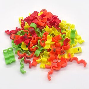 SRRPSPIGEON Bird Leg Ring 60pc 6 Color Clip Ring 3mm 4.5mm 4mm 5mm Parrot Canary Aviary Leg Band Foot Ring Open Clip Ring (5mm)