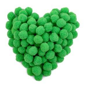 150 pieces pom poms, 1 inch green craft pom poms, christmas fuzzy pompom puff balls, small pom pom balls for diy arts, crafts projects, christmas home decorations