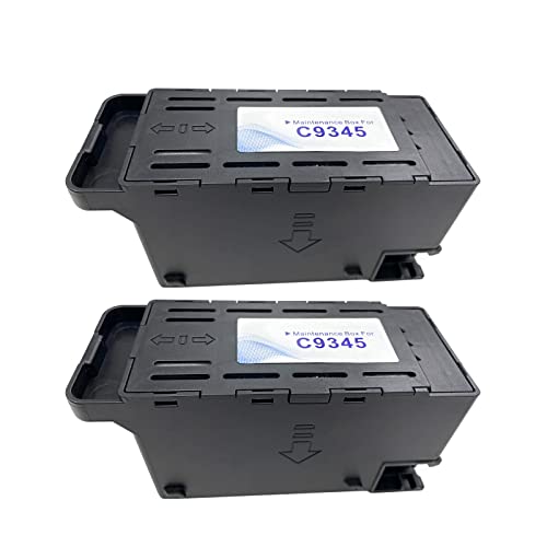 HEMEINY 2PK C9345 Maintenance Box Compatible with ST-C58000 EC-C7000 ST-C8000 Pro WF-7830 WF-7840 WF-7820 WF-7845 ET-16600 ET-16650 ET-5880 ET-5850 ET-5800 L15150 L15160 L15158 L15168 Printer