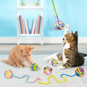 Retro Shaw 9 Pack Cat Toys for Indoor Cats, Cat Wand Toys with Cat Balls and Cat Spring