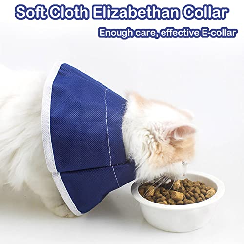 Cat Cone Collar, Soft Nonwoven Fabric Elizabethan Collar, Adjustable Recovery Pet Cone E-Collar for Cats Kitten Puppy, Surgery to Stop Licking and Head Scratching-Prevent Recurrent Infections. (Small)