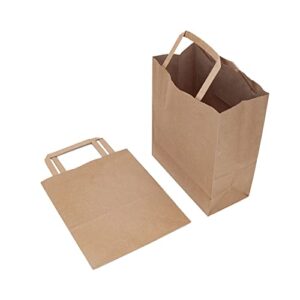 L LIKED Gift Bags Bulk 7x3.5 x8.5 Inches, 50 Pack Brown Kraft Paper Bags with Handles for Shopping Bags, Party Bags, Retail Bags, Birthday Gift Bags (Pach of 50)