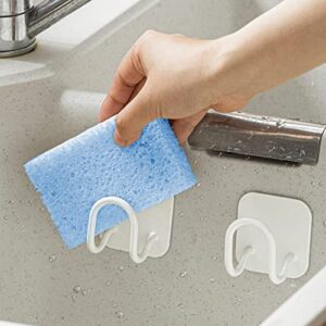 Poeland Sponge Holder for Kitchen Sink, Strong Adhesive Small Sponge Holder with Glue, SUS304 Waterproof & Rustproof Sponge Holder Sink Caddy