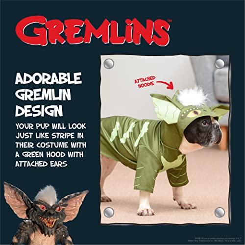 Warner Bros Horror Gremlins Halloween Costume for Dogs with Hood – Size Medium | Dog Costumes, Cute Pet Scary Costumes Dogs| Officially Licensed Products, Green (FF21797)