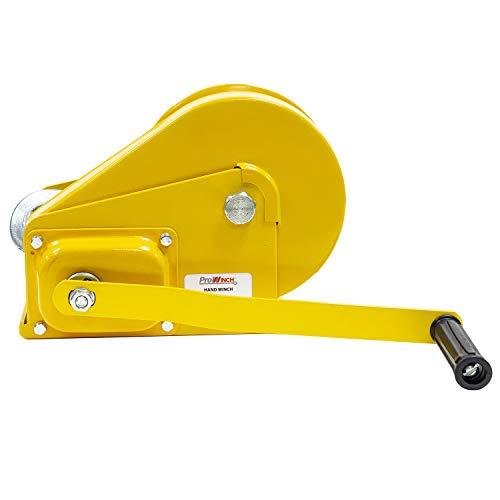 Prowinch Hydraulic Foldable Davit Crane with Winch - with 2000 Lbs Load Capacity - 360 Degree Swivel - Professional Grade Lifting Hand Winch with Automatic Brake - Durable and Versatile