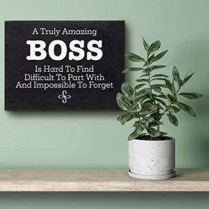 JennyGems Amazing Boss is Hard to Find Wooden Sign, Manager and Boss Gift, Desk Decor and Wall Hanging, Made in USA