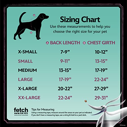 Disney for Pets Halloween Nightmare Before Christmas Zero Costume - Extra Large - | Halloween Costumes for Dogs, Officially Licensed Disney Dog Halloween Costume, White (FF23014)