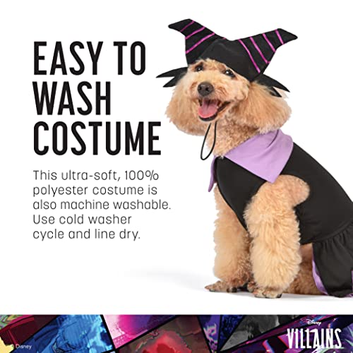 Disney for Pets Halloween Disney Villains Maleficent Costume - Small - | Disney Villains Halloween Costumes for Dogs, Officially Licensed Disney Dog Halloween Costume, Purple (FF22960)