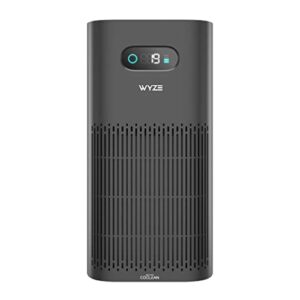 wyze air purifier with allergen filter(standard), for home large room, hepa 13, 21db quiet sleep mode, 550 sq ft, remove 99.97% pet hair, pollen, dust, dander, smoke, smart wifi alexa google, black