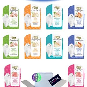 Fancy Feast Appetizers Gourmet Cat Complement Bundle 10 Can in Total, 2 Each: Salmon, Tuna, Chicken, Oceanfish and Skipjack Tuna (1.1 Oz) Plus a Noisy Cat Toy Ball and Magnet