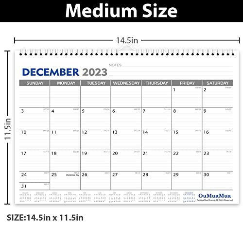 2023 Calendar - Wall Calendar from January 2023 to June 2024, 14.5 x 11 Inches, 18 Monthly Calendar with Twin-Wire Binding, Thick Paper and Ruled Blocks for Home, School and Office