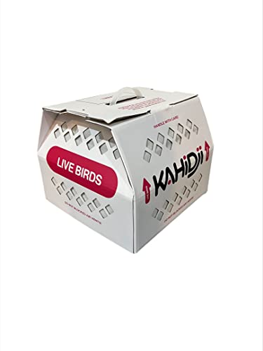 Live Bird Shipping Box with Divider Economy Size 12" x 12" x 10" Tall - for Poultry, Quails, Pigeons & Canaries 1 Box (1 ct)