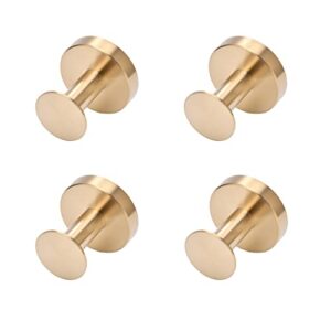 gudetap bathroom towel hook 4pack brushed gold towel hooks coat hook sus 304 stainless steel wall mount storage hook robe clothes hook for bathroom kitchen modern hotel style gta0629bg