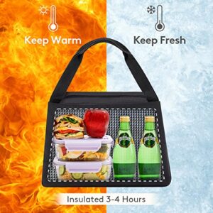 Lifewit 15L Collapsible Cooler Bag and 7L Insulated Lunch Bag Black