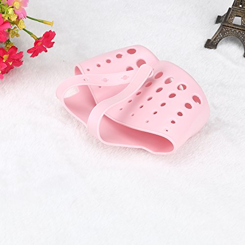 Adjustable Sink Sponge Holder 2 Bags Holes Tap Hanging Strainer Organizer Faucet Storage Basket Drain Rack Useful and Practical (Pink, One Size)