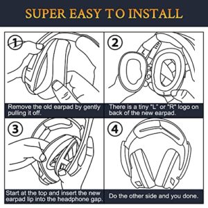 SOULWIT Cooling Gel Earpads Replacement for Sennheiser GSP 370/350/303/302/301/300 Headphones, Ear Pads Cushions for GSP370, GSP350 Headset, with High-Density Noise Isolation Foam