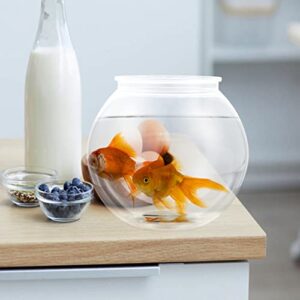 POPETPOP Fish Bowl Plastic- Transparent Small Aquarium, Small Fish Tank, Fishbowls for Betta Fish, Goldfish, Candy, Party Favors