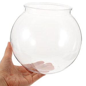 POPETPOP Fish Bowl Plastic- Transparent Small Aquarium, Small Fish Tank, Fishbowls for Betta Fish, Goldfish, Candy, Party Favors