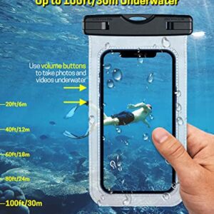 Vacto Waterproof Phone Pouch, IPX8 Waterproof Phone Case, Cell Phone Waterproof Bag, Cellphone Dry Bag Compatible with iPhone 13 12 11 Pro Max XS XR X, Galaxy S22 S21 S20 S10 up to 6.8"(2 Pack) Black