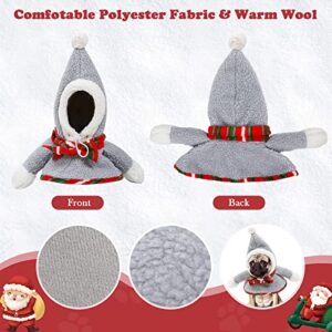 Faveetie Christmas Santa Dog Costume Pet Clothes Xmas Coat with Hat Sweater Winter Warm Outfit for Small Medium Dogs Cats Christmas Party Pet Cosplay Costumes Dressing up, Gray