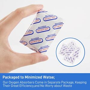 VXYW 20 Packets 6000cc Individually Wrapped Oxygen Absorbers for Long-term Food Storage Large Food Grade O2 Absorbers for Gallon Mylar Bags Glass Jars