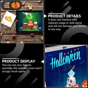 Mobestech 3Pcs Halloween Laptop Camera Cover Slide Laptop Webcam Cover Slide Web Cam Privacy Cover Camera Blocker Sticker for Laptop, PC, Cell Phone, and More Accessories