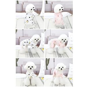 2 Pieces Dog Pajamas Cute Funny Printed for Cotton Puppy Clothes Holiday Festival Party Dogs Costumes Doggie Shirts Cat Outfits Dog Sweatshirt for Small Dogs Cats Boy Girl Clothes