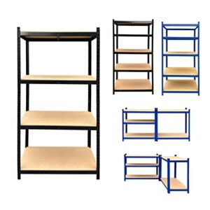 5 tier metal shelves for storage, garage shelving, storage shelves, adjustable heavy duty storage rack, kitchen shelf, garage shelving for shed, workshop, office, warehouse, 175kg capacity per shelf