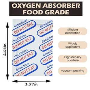 100 PACKS 400cc Oxygen Absorbers for Food Storage (10 Packs a Bag,Vacuum Individually Wrapped) Food Grade Oxygen Absorbers For Keep Food Fresh,O2 Absorbers for Mason Jars,Mylar Bags,Vacuum Bags