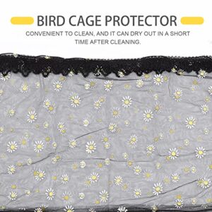 ULTECHNOVO Bird Cage Food Catcher Bird Cage Cover, Adjustable Parrot Nylon Airy Soft Mesh Net, Catcher, Birdcage Cover Skirt Sheer Guard for Parakeet Macaw Round Square Cages