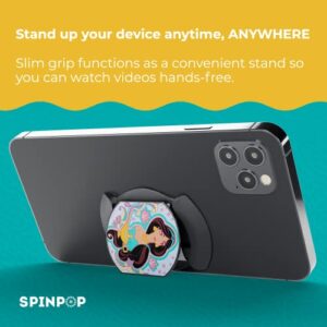 Disney Slim Grip Phone Grip Kickstand Accessory - Super Thin Wireless Charger Compatible, Back Bone for iPhone,iPad,iPod,Samsung (Princess Jasmine)