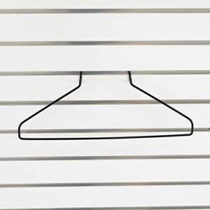 Front Facing Slatwall Hanger for Junior Size Clothing or Scarves and Belts (Quantity 2) (Black, 2)