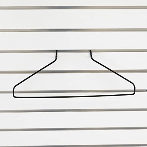 Front Facing Slatwall Hanger for Junior Size Clothing or Scarves and Belts (Quantity 2) (Black, 2)