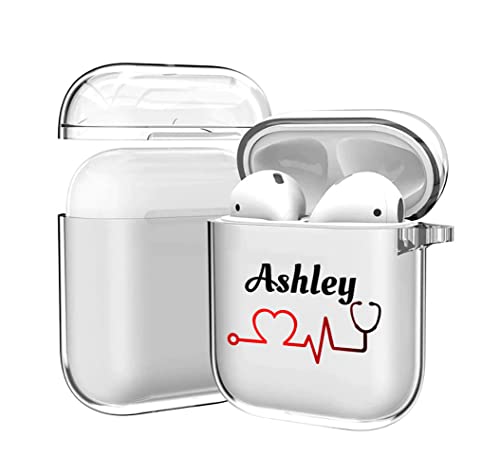 Custom Nurse Clear AirPods 3 Case with Grey Color Keychain - Best Personalized Gift for Doctor Nurse 3rd Generation AirPods Case with Your Text Add Your Name