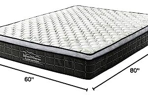 Swiss Ortho Sleep, 12'' Inch Memory Foam and Innerspring Hybrid Medium-Firm Plush Mattress/Bed-in-a-Box/Pressure Relieving Bliss, Queen, White