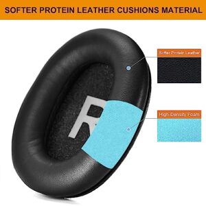 H12 ANC (Not fit H12 IPO) Ear Pads - defean Replacement Ear Cushion Cover Compatible with Mpow H12 ANC / H10 / RCA H033C Noise Cancelling Headphones,Softer Leather,High-Density Noise Cancelling Foam