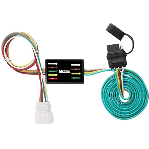 MECMO 4-Pin Trailer Wiring Harness for 2007-2011 Honda CRV, Plug-in Simple Custom-Fit T-Connector 4 Pin Hitch Wiring for Trailer Light Connect