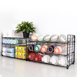 Vidor Adjustable Water Bottle Organizer Storage,3-Tier Wall-Mounted Water Bottle Storage Rack,Water Bottle Organizer for Cabinet,Suitable for Kitchen Countertops, Pantry, Bathroom