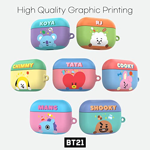 BT21 Official Merchandise Designed for Airpods Pro Case Cover Protective Hard Case with Keychain for Airpods Pro Case - CHIMMY