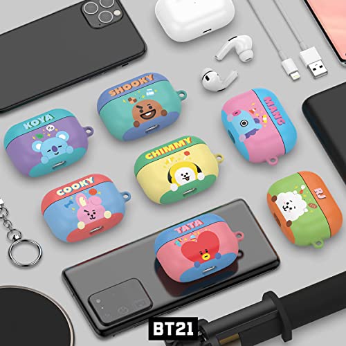 BT21 Official Merchandise Designed for Airpods Pro Case Cover Protective Hard Case with Keychain for Airpods Pro Case - CHIMMY