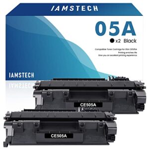 ce505a | 05a | ce505d | 2 toner-cartridges | black | works with hp 05a toner cartridge for p2035 p2035n p2055dn 2055dn 2035n p2030 p2050 p2055d p2055x printer ink, (ce505a 05a toner)