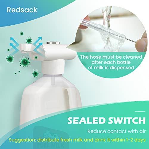 Redsack Milk Dispenser For Fridge Gallon Pump Portable Electric Beverage Rechargeable Automatic Drink Dispenser