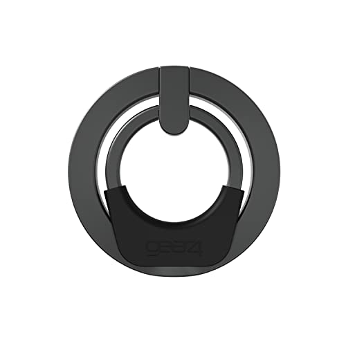 Gear4 ZAGG Ring Snap 360, Magnetic Ring Accessory – 360 Degree Rotation, Secure Hold with Kickstand – Super Strong Magnet for iPhone 14/14 Plus/ 14 Pro/ 14 Max Pro Black