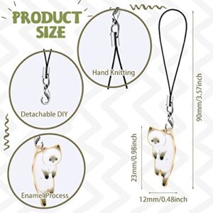 Yinkin 6 Pieces Cat Charm for Mobile Phone Kawaii Cell Phone Charms Strap Cute Hanging Cat Backpack, Wallet, Keychain Pendant Accessories