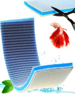 corisrx best of your lifestyle aquarium honeycomb filter sponge pad, 8-layer reusable foam, strong bio sponge filter media for fish tank and pond - easy to cut and clean (s: 4.8" x 11" x 0.78")