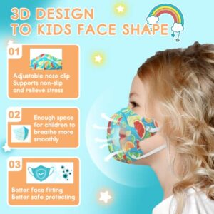 HYNAUT Kids KN95 Face Masks, 30 Pack Individually Wrapped, Muti-colored Breathable and Disposable KN95 Face Mask with Adjustable Ear Loop for Children Boys and Girls School Indoor Outdoor Use