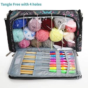 Knitting Bag, Knitting Tote Bag, Yarn Storage Organizer for Yarn, Unfinished Projects, Crochet Hooks, Knitting Needles and Other Supplies, High Capacity