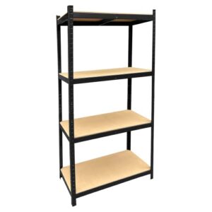 Garage Storage Shelves Heavy Duty Garage Shelving, Adjustable Metal Shelves for Storage, 4-Tier Metal Heavy Duty Shelving ,Multipurpose Storage Shelving Rack,63" Hx32 Wx16 D (Black)